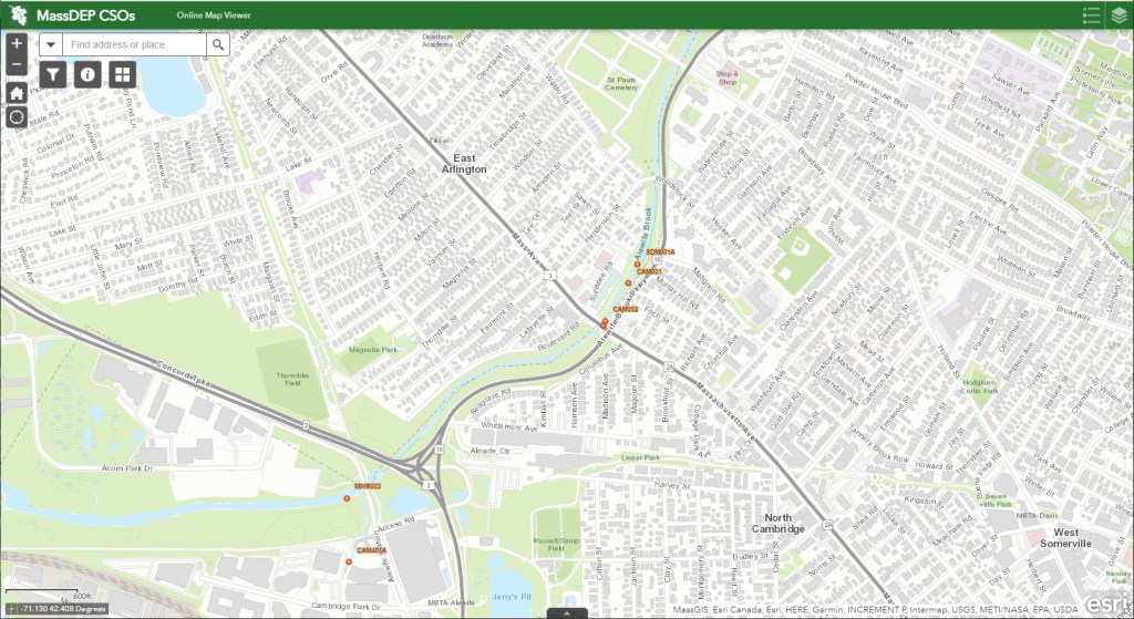 MassDEP’s Interactive CSO Map – Save the Alewife Brook
